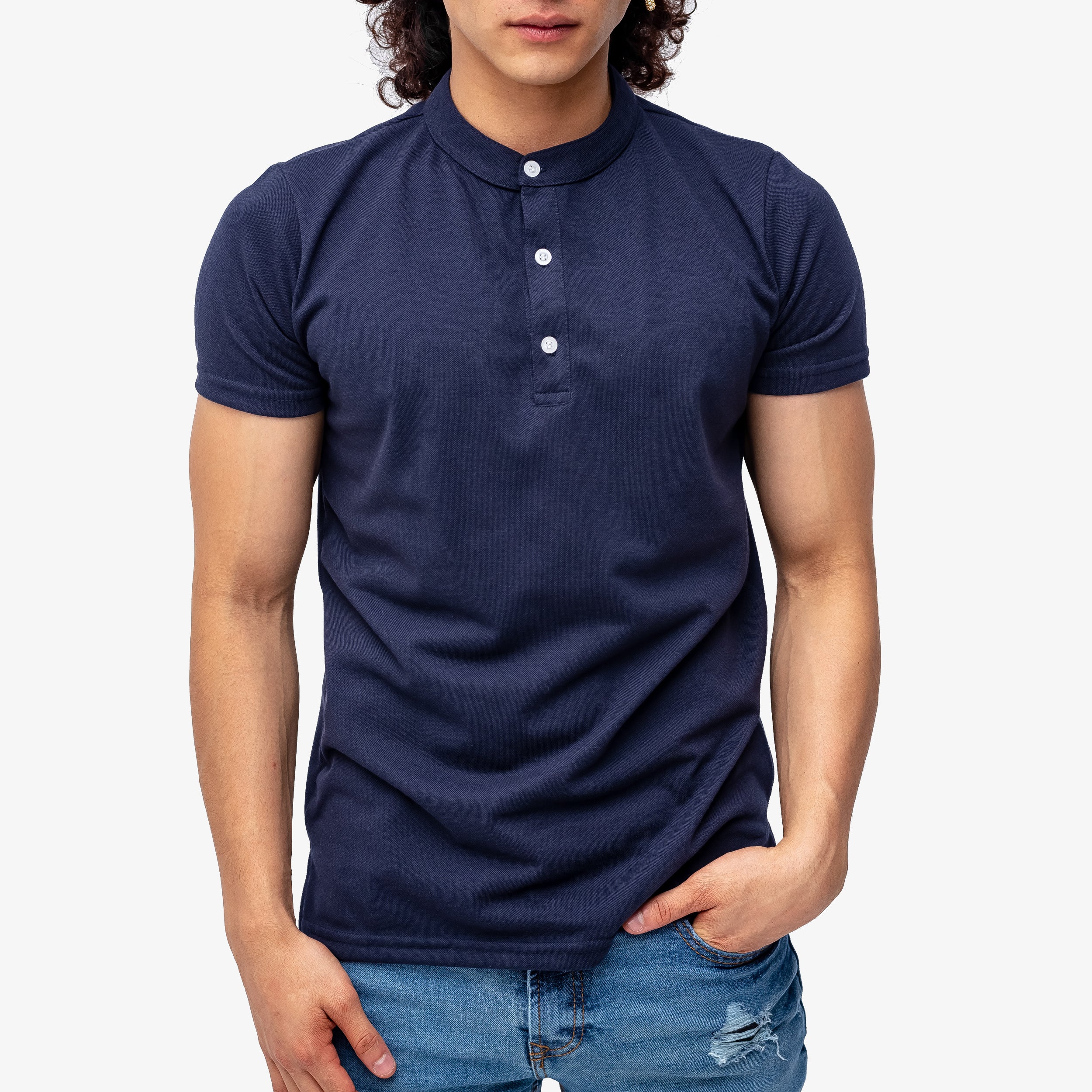 Polo Azul Marino - Cuello Chino – Progresiva Costa Rica